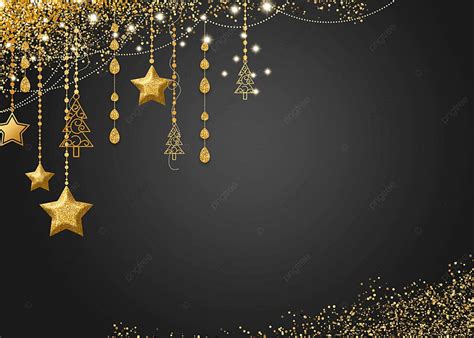 크리스마스 황금 장식 별이 빛나는 밤 크리스마스 금색 장식 성탄절 배경 일러스트 및 사진 무료 다운로드 Pngtree