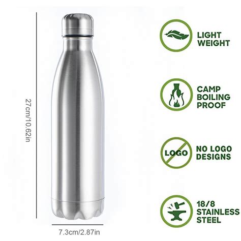 Botella Ecofriendly De Metal Acero Inoxidable Termica Ml Todoecofriendly