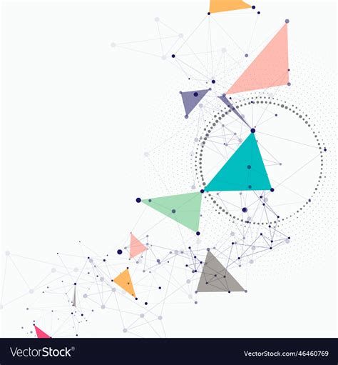 Abstract Technology Background Connected Dots Vector Image