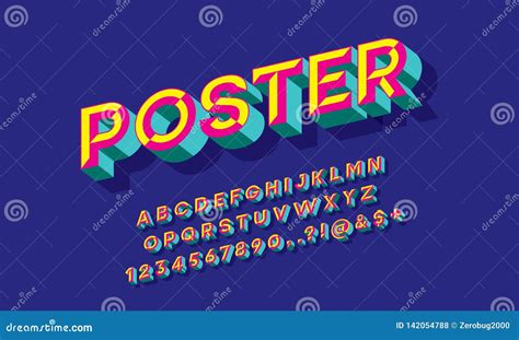 Chisel Font Stock Vector Illustration Of Modern Style 142054788