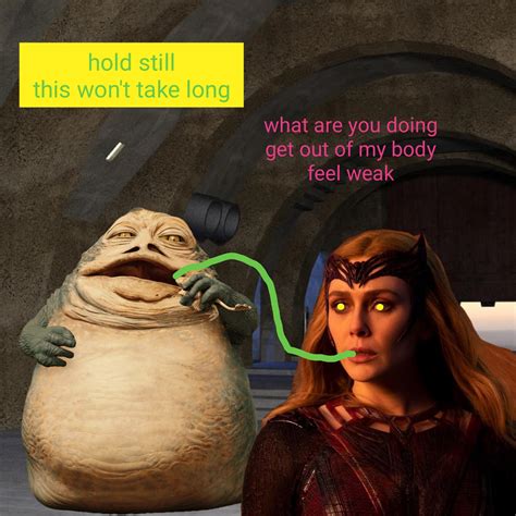 Scarlet Witch And Jabba The Hutt Body Swap By Phantomwidow12 On Deviantart