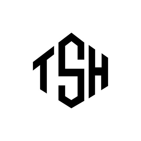 Tsh Letter Logo Design With Polygon Shape Tsh Polygon And Cube Shape