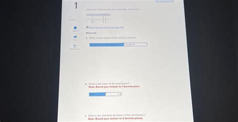 Solved Using The Following Discrete Probability Distribution Chegg