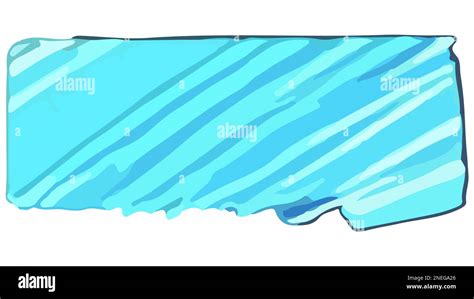 Blue Rectangular Shape With Diagonal Brush Strokes In Grunge Style