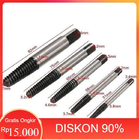 [bisa Cod] Bolt Extractor Alat Buka Baut Dol Rusak Screw Extractor