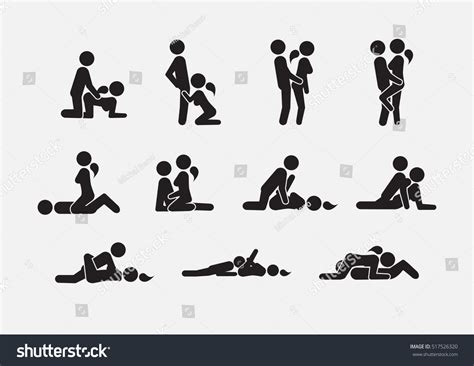 Set Sex Position Icons Stock Vector Royalty Free 517526320 Shutterstock
