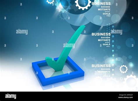 3d Multi Use Check Box With Check Stock Photo Alamy
