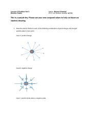 PHY 112 Problem Set 1 Lesson 2 VALUES Docx Lesson 2 Problem Set 1 Electric Fields Name