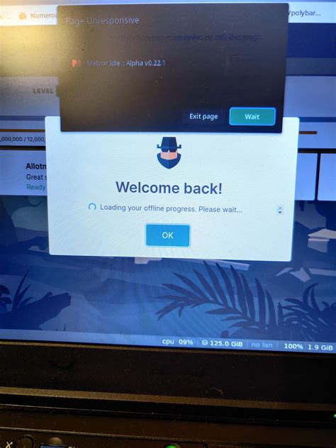 Melvor Page Crashes When Trying To Load Offline Thieving Progress R