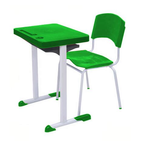 Kit Escolar Individual Verde Mesa E Cadeira Adulto Realplast Cor Verde 40084 Pollo