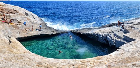 Giola Natural Pool In Thassos Travelling Greece