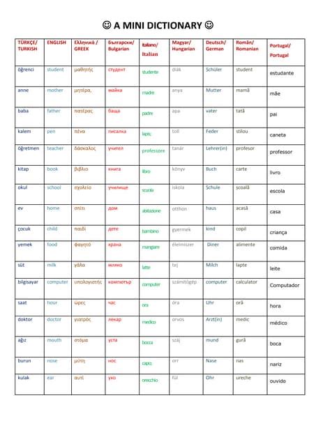 Mini Dictionary Docx