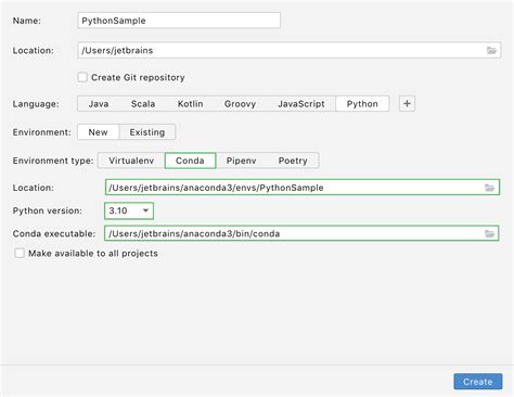 create a python project intellij idea documentation