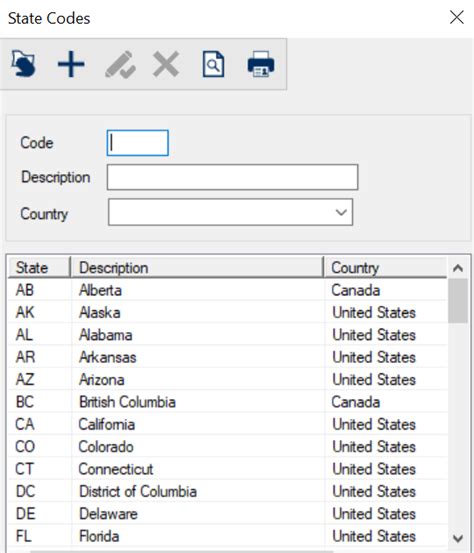 State Codes