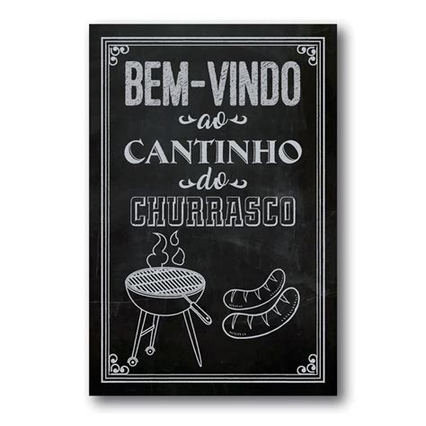 PLACA CANTINHO DO CHURRASCO Art Print Decorações