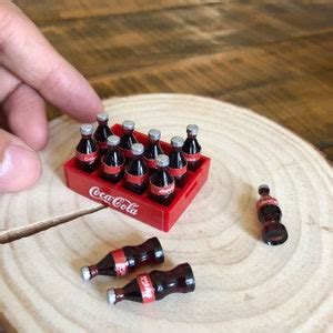 Mini Coke Bottles Coca Cola Bottles 12 Bottles Miniature PVC Made Miniatures Etsy