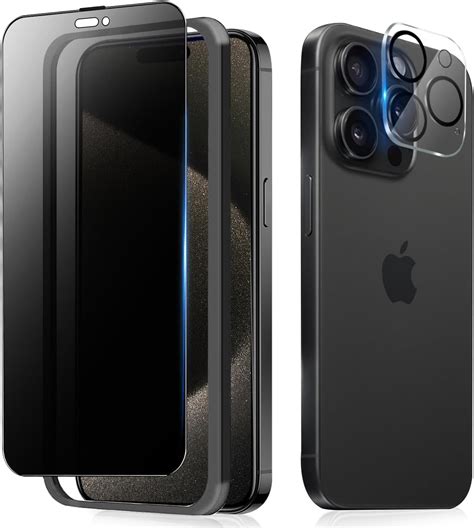 Amazon 【360°覗き見防止】iphone15promax ガラスフィルム 覗き見防止 360度 Iphone15 Promax