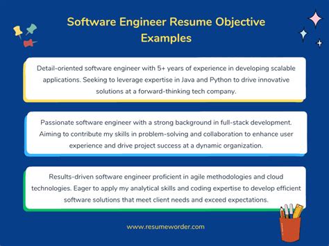 50 Software Engineer Resume Objective Statement Examples ResumeWorder