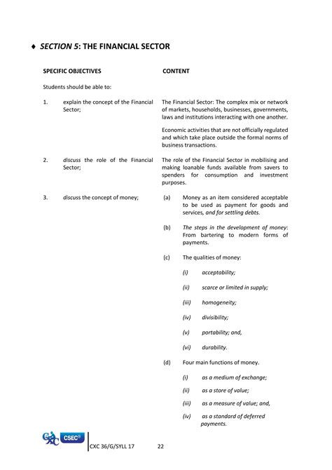 Cxc Csec Syllabus For Economics Pdf