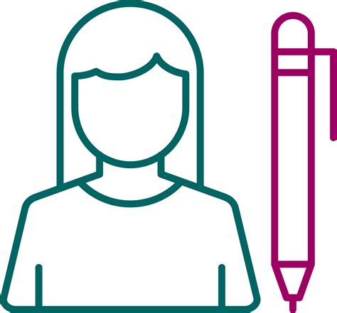 Writer Vector Icon 16952850 Vector Art At Vecteezy