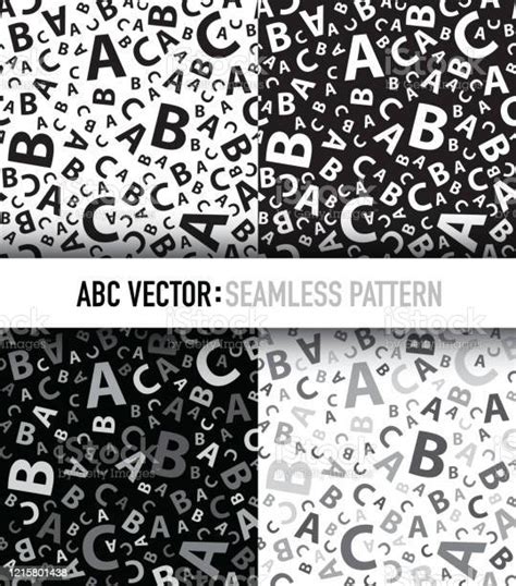 블랙 Abc 편지 배경 원활한 세트 가공의 인물에 대한 스톡 벡터 아트 및 기타 이미지 가공의 인물 가능성 개체 그룹