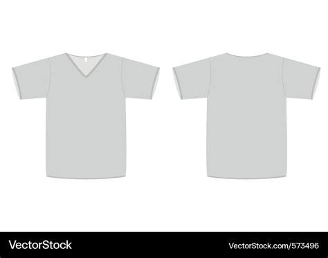 Unisex Vneck Tshirt Template Royalty Free Vector Image