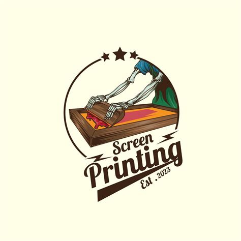Logo Screen Printing Vector Illustration 22661330 Vector Art At Vecteezy