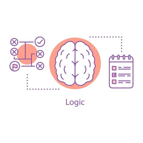 Logic Concept Icon Strategic Thinking Idea Thin Line Illustration Problem Solving Vector