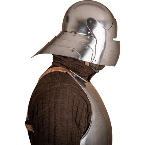 15th Century German Full Visor Sallet Helmet Polished