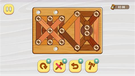Игра Головоломка Деревянные бруски гайки и болты Играйте бесплатно