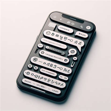 Language Translation App Interface With Text Input Language Se Stock Illustration