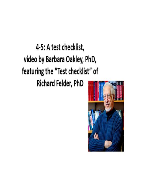 A Test Checklist Pdf