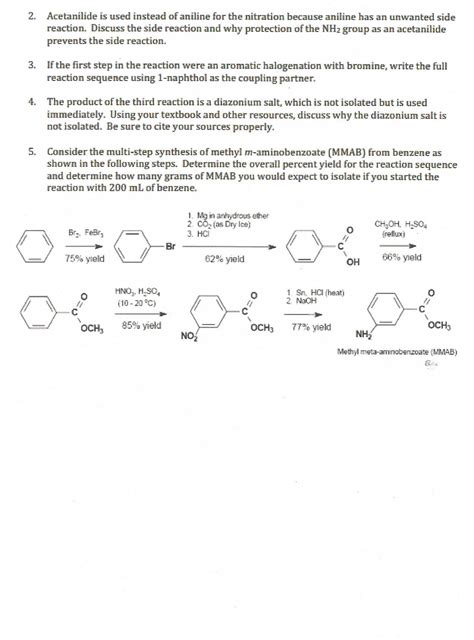 Solved Acetanilide Is Used Instead Of Aniline For The