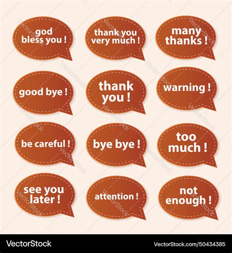 Speech Bubbles Greeting Proud Collection Vector Image