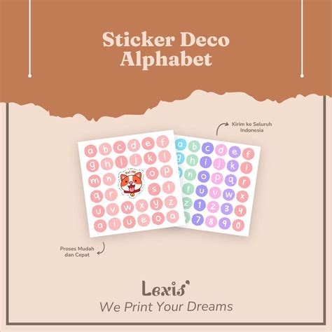 Jual Sticker Deco Alphabet Sticker Aesthetic Stiker Huruf Deco