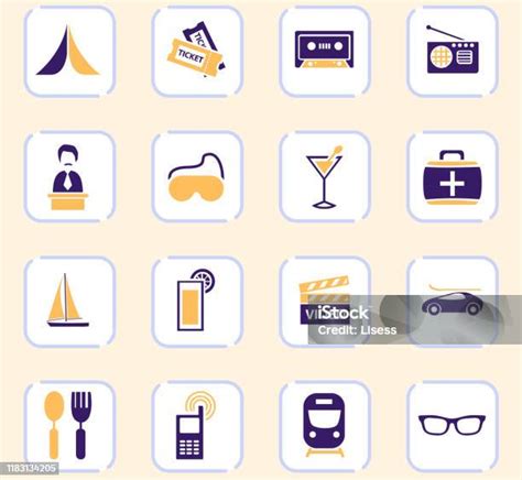 設置旅行圖示向量圖形及更多usb 手指圖片 Usb 手指 Usb線 公事包 Istock