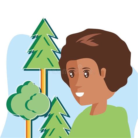 Isolated Trees And Woman Avatar Design Stock Illustration Illustration Of Decorative Ecology