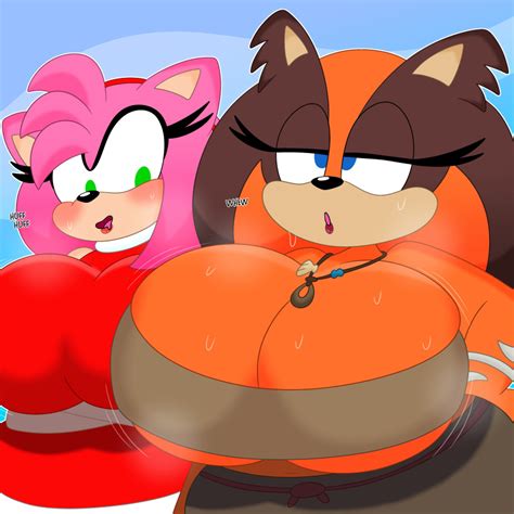 Rule 34 2girls 3barts Amy Rose Amy Rose Boom Anthro Badger Big