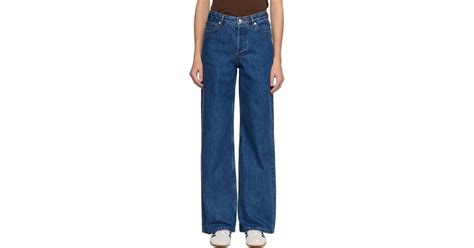 Apc Elisabeth Jeans In Blue Lyst Uk