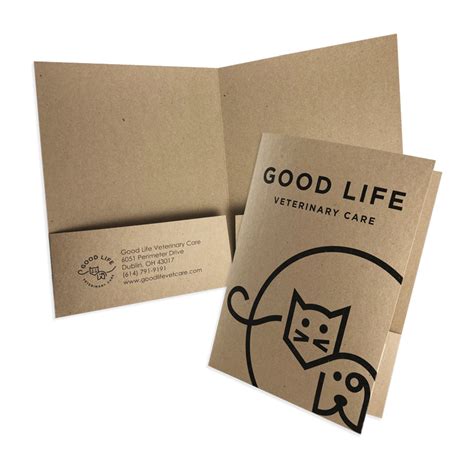 Recycled Kraft Chipboard 2 Pocket Folder Usa Made Eco Promotional