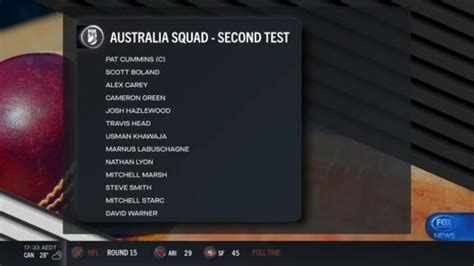 Aussies Name 13 Man Squad Ahead Of Boxing Day Test Nt News