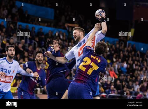 Barcelona Spain Ð February 17 Sime Ivic 21 Of Orlen Wisla Plock In