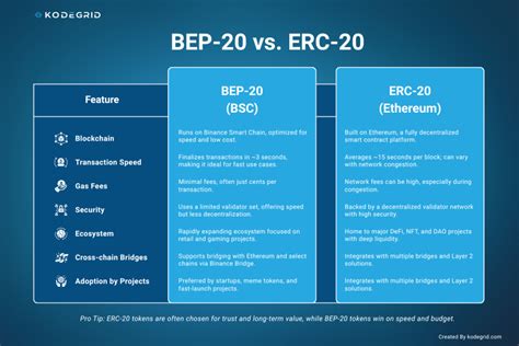 Erc 20 Vs Bep 20 Which Token Standard Is Best In 2025