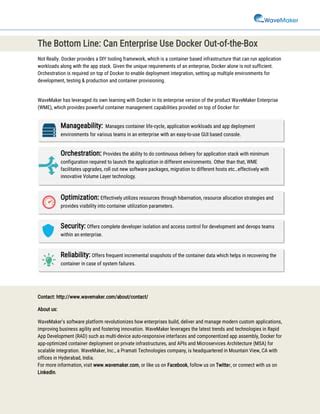WaveMaker Case Study Faster Better More Agile With Docker PDF