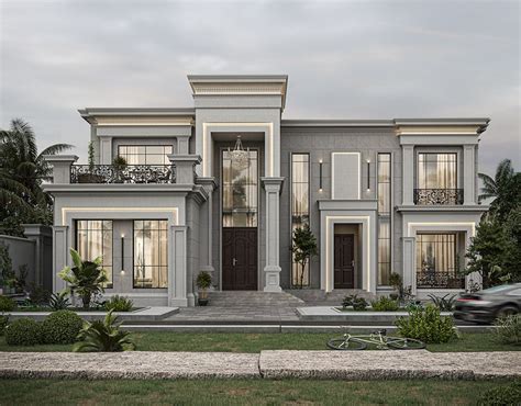 Neo Classic Villa On Behance House Designs Exterior Modern House