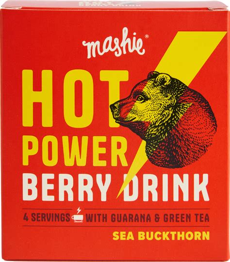 Упаковка концентрата безалкогольного напитка Nordic Berry Mashie Hot Power Энергетический чай