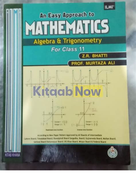 An Easy Approach To Mathematics Algebra And Trigonometry Kitaabnow