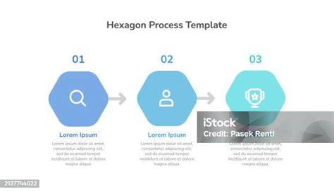 3단계와 아이콘이 있는 육각형 프로세스 인포그래픽 템플릿 디자인 0명에 대한 스톡 벡터 아트 및 기타 이미지 0명 3 개념 Istock