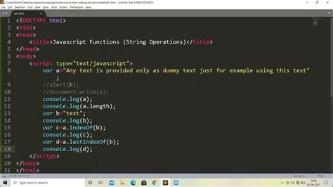 Javascript String And Its Operations Part 1 Lecture 41 Website