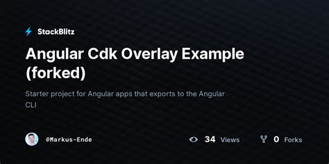 Angular Cdk Overlay Example Forked StackBlitz